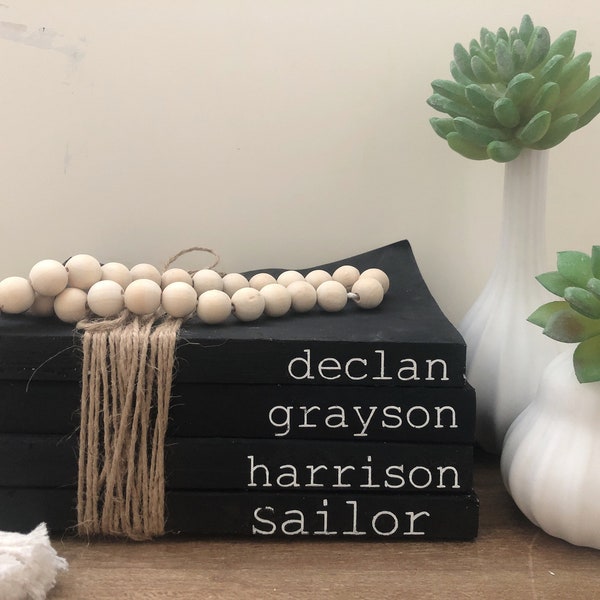 Stacked Books - Etsy