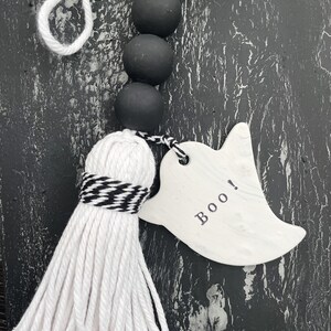 Halloween Door Sign | R.I.P Ghost Personalized Clay Tag | Hotel Boho ...