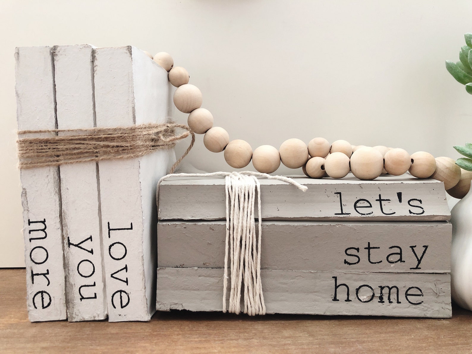 Custom Stacked Books Book Decor Stamped Book Bundle Hand - Etsy Israel