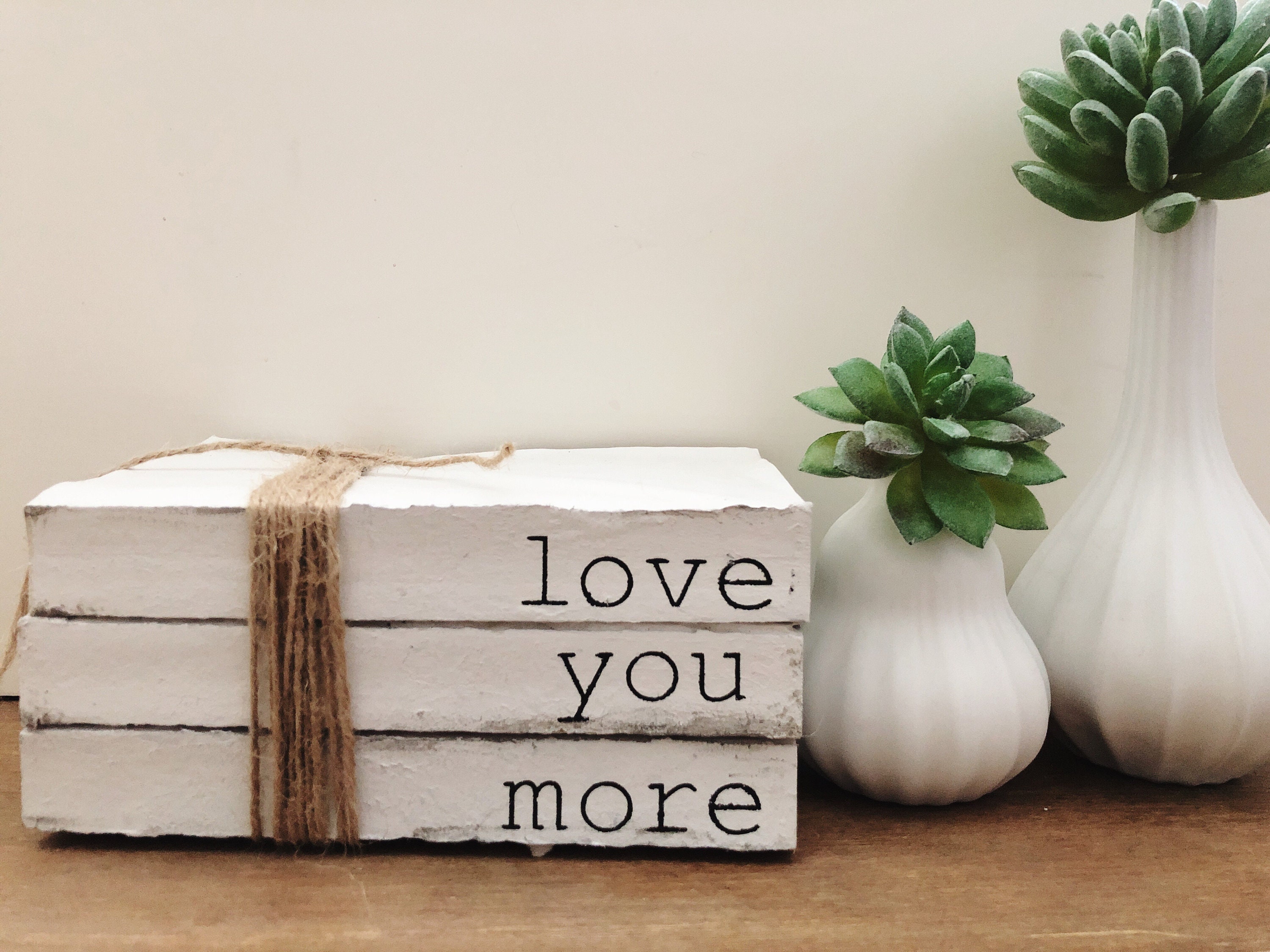 Custom Stacked Books Book Decor Stamped Book Bundle Hand - Etsy Israel