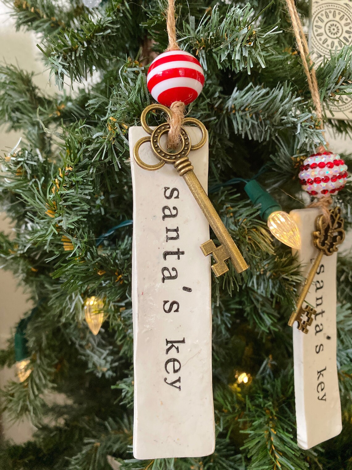 Santa Key Christmas Ornament Custom Farmhouse Ornament Decor - Etsy