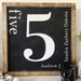 Custom Family Number Sign Gallery Wall Personalized Names Sign Framed ...