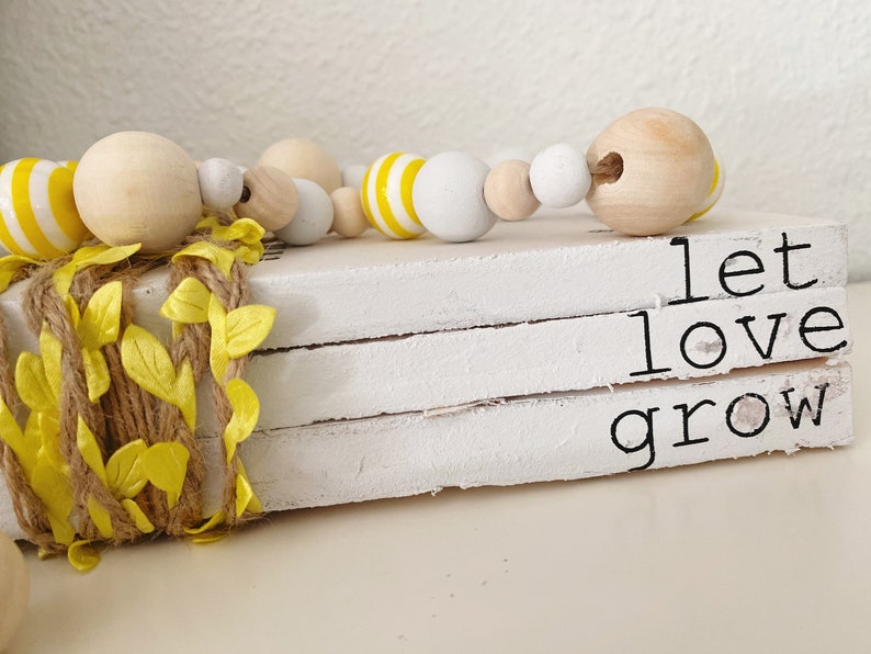 Easter Book Stack Custom Spring Stamped Books Decor Easter | Etsy