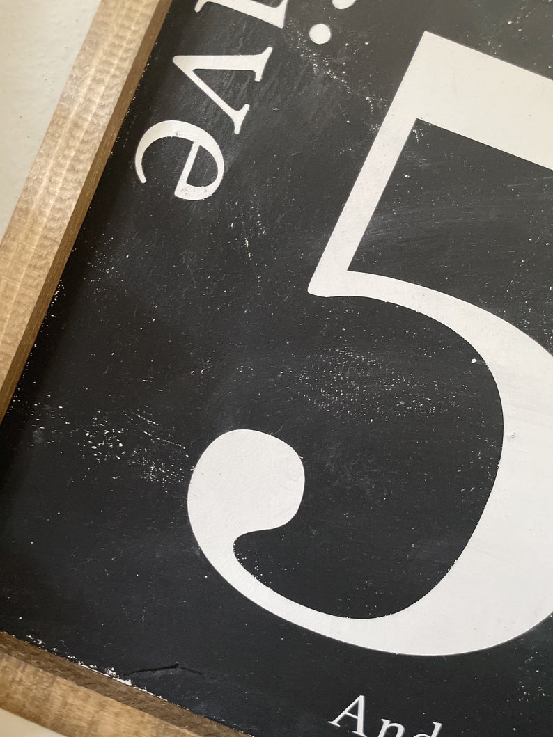 Custom Family Number Sign Gallery Wall Personalized Names | Etsy