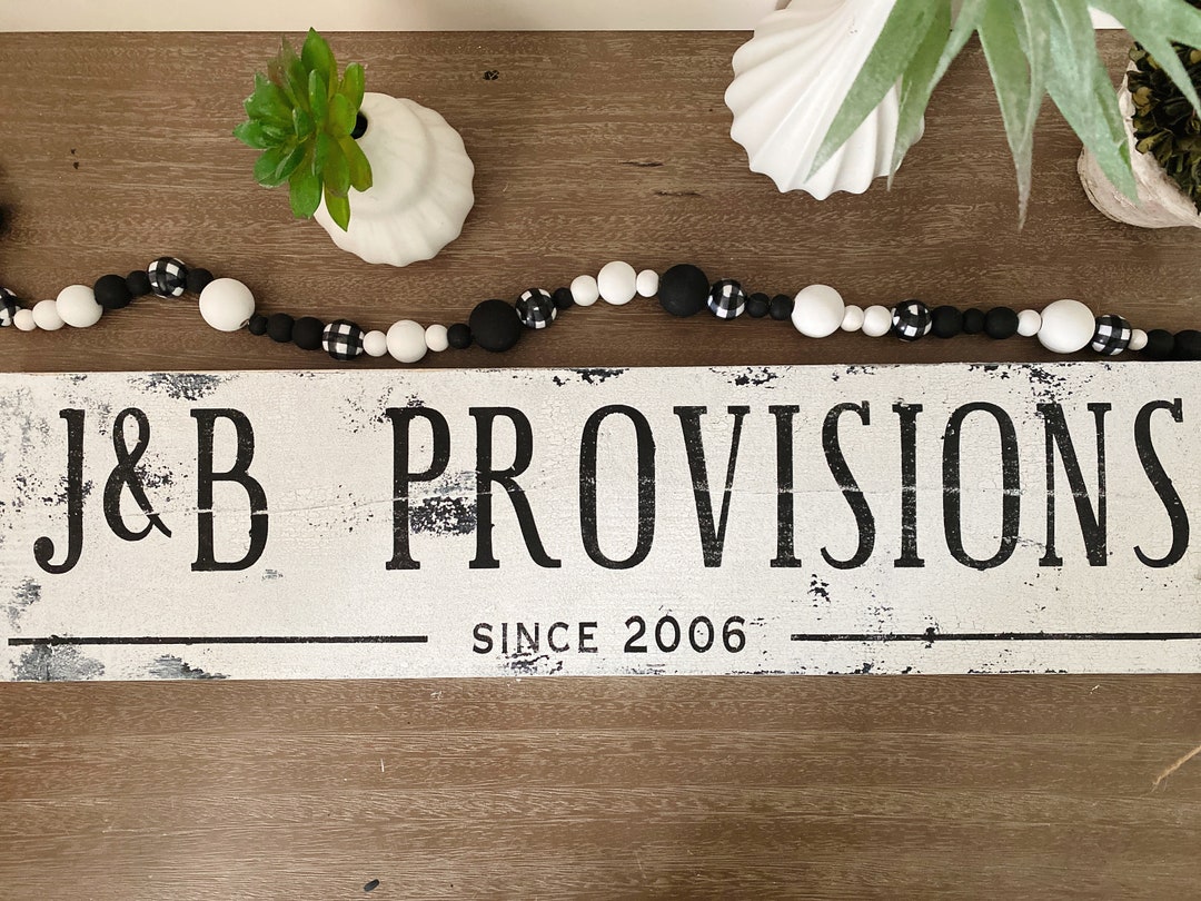 Custom Provisions Wood Plank Sign | Farmhouse Rustic Modern Vintage ...