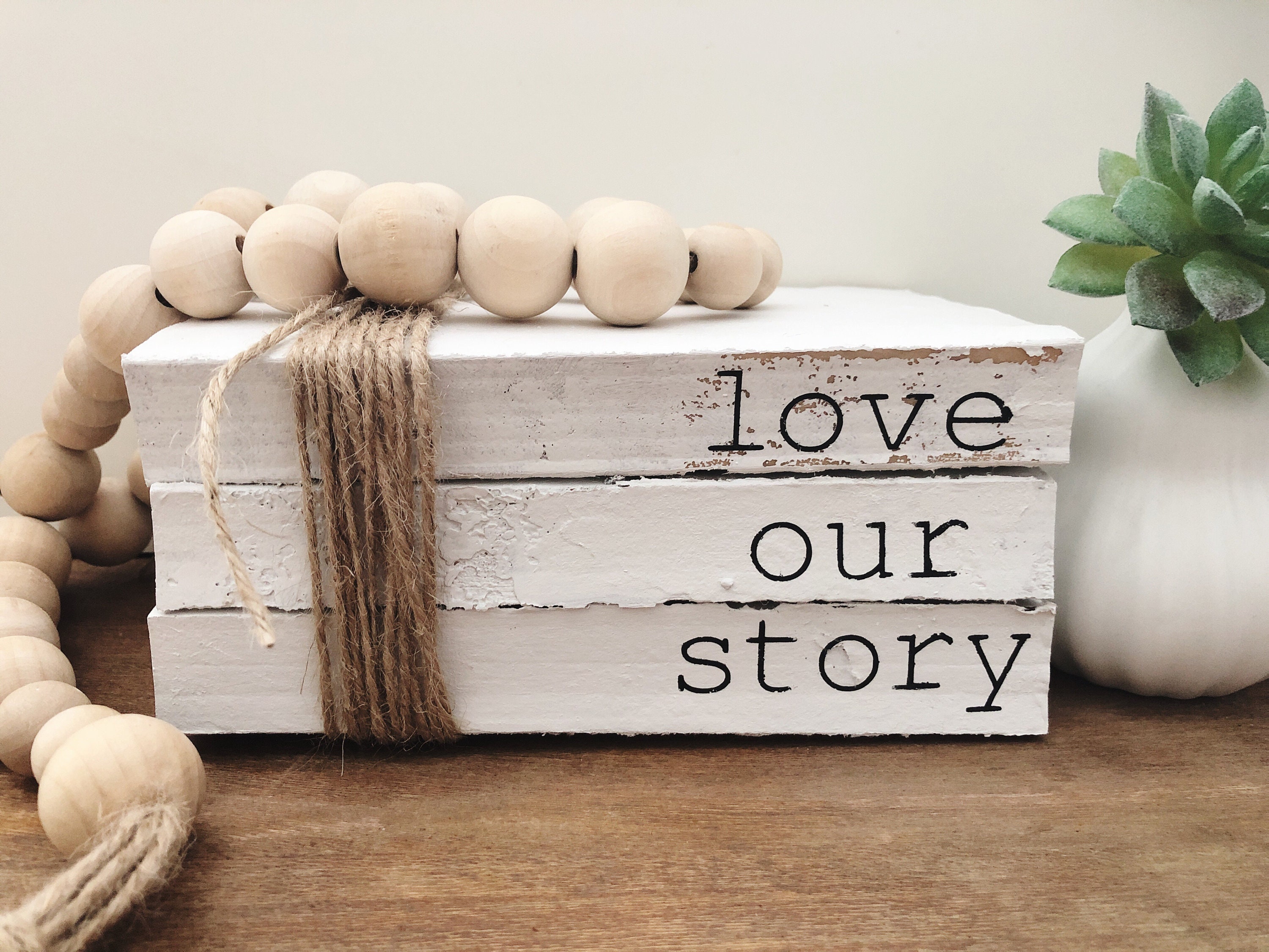 Custom Stacked Books Book Decor Stamped Book Bundle Hand - Etsy Israel