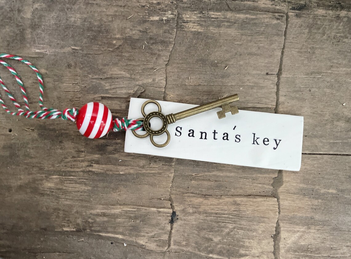 Santa Key Christmas Ornament Custom Farmhouse Ornament Decor - Etsy