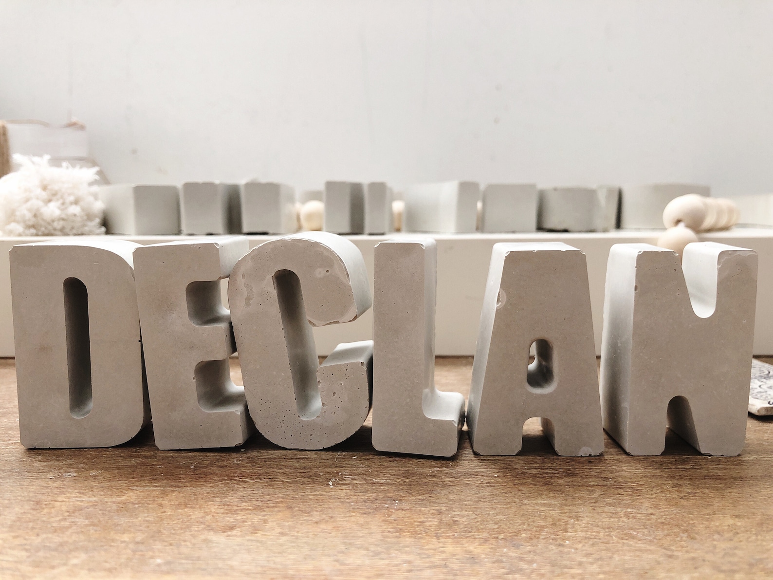 Painted Concrete Letters Cement Decor Hygge Home Decor - Etsy