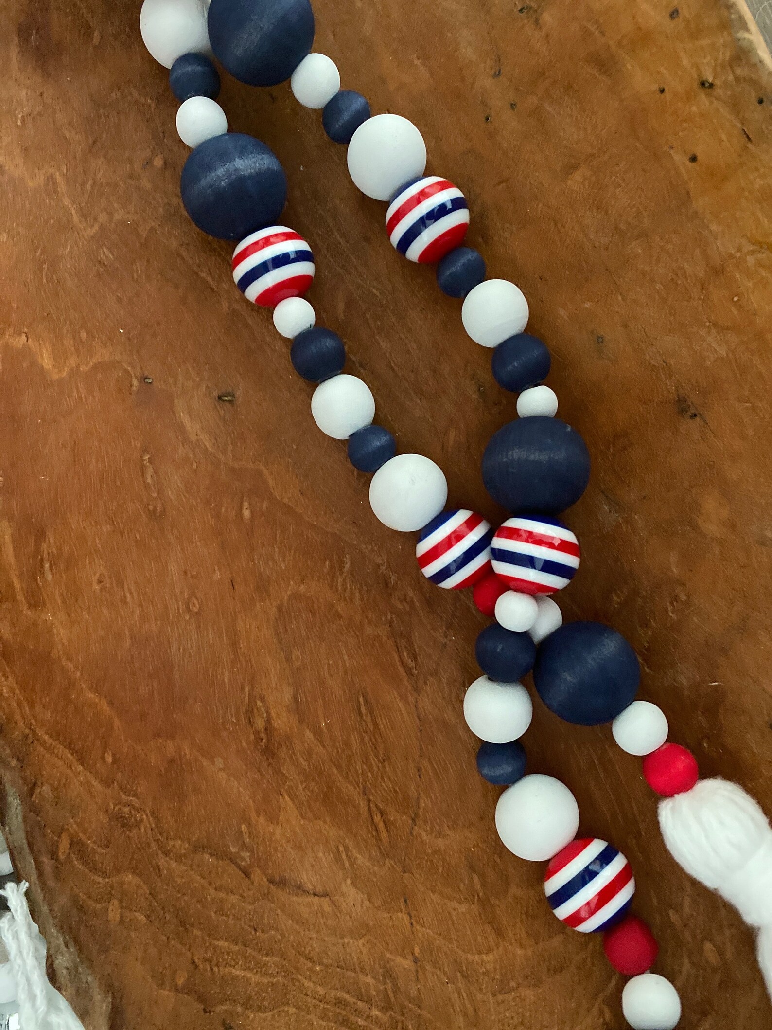Red White + Blue Garland | Fourth of July Display | Patriotic American ...