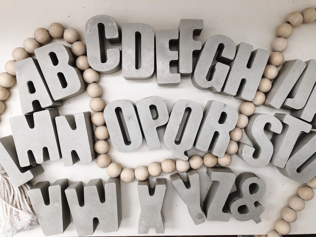Concrete Letters | Cement Decor| Hygge Home Decor | Modern Minimalist ...