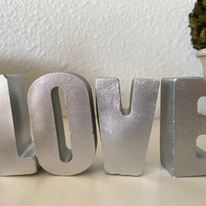 Painted Concrete Letters | Cement Decor | Hygge Home Decor | Modern ...