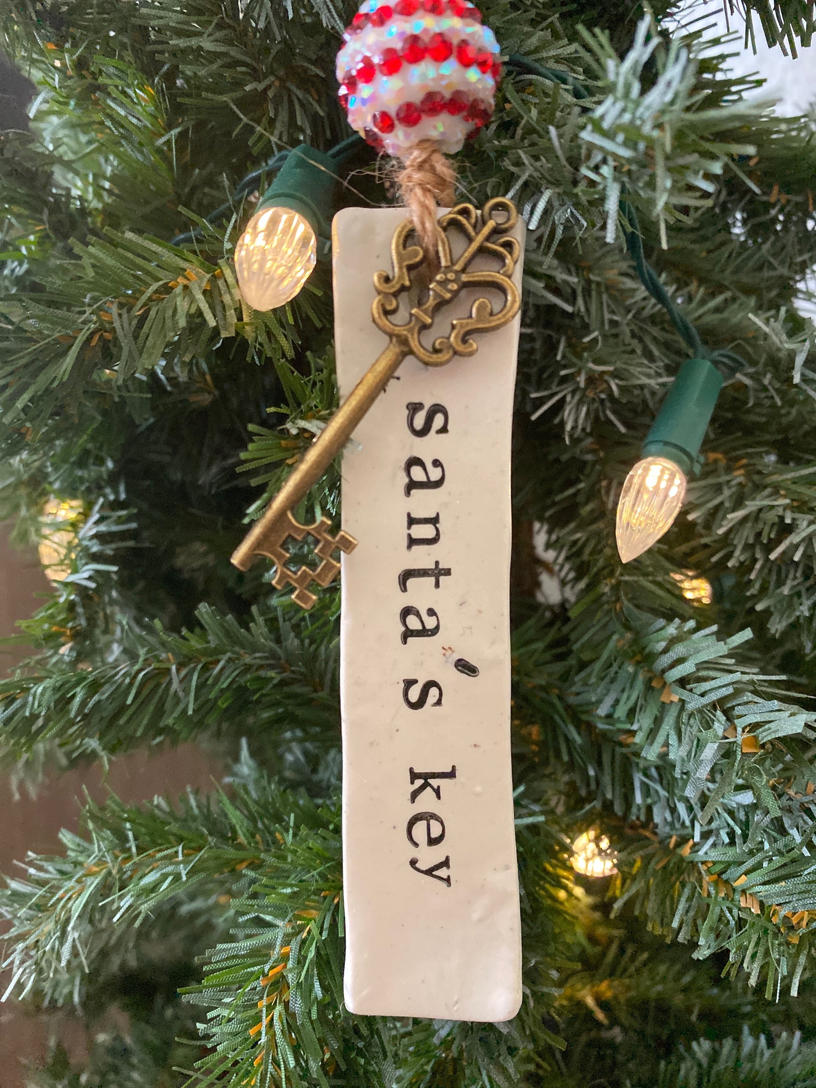 Santa Key Christmas Ornament Custom Farmhouse Ornament Decor - Etsy
