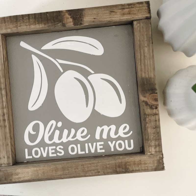Olive You Sign - Etsy