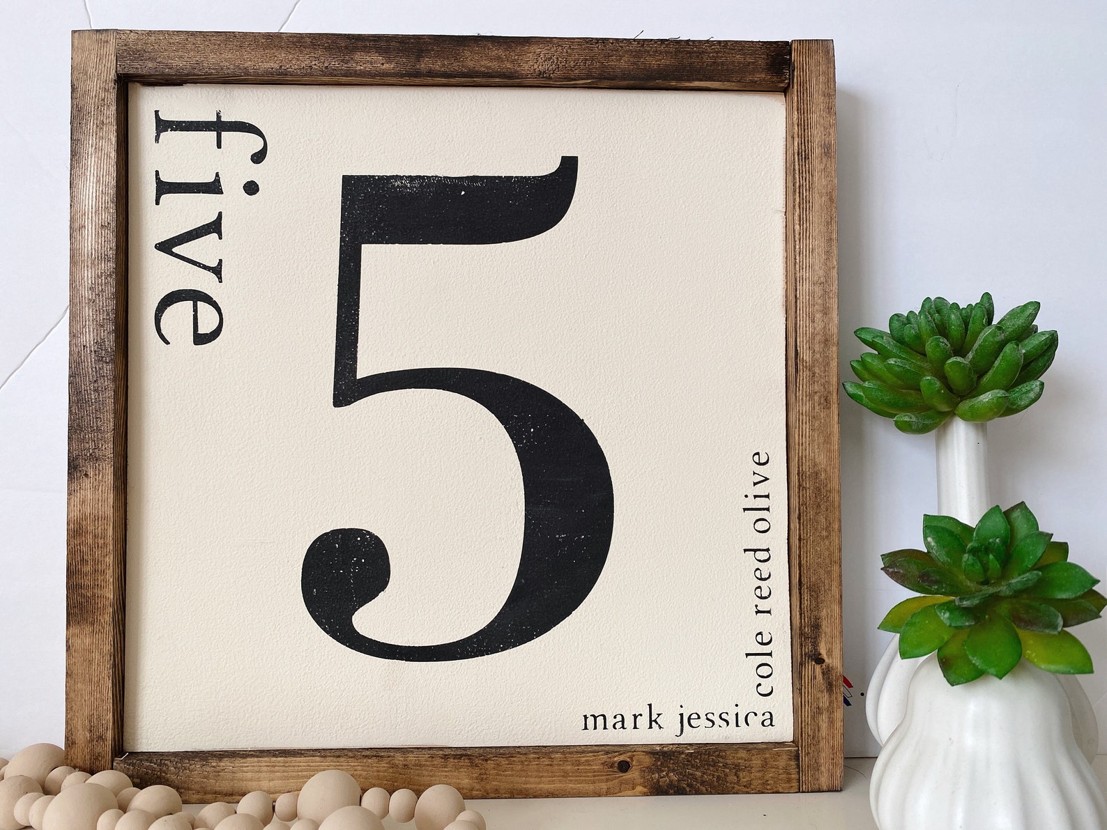 Custom Family Number Sign | Gallery Wall | Personalized Names Sign ...