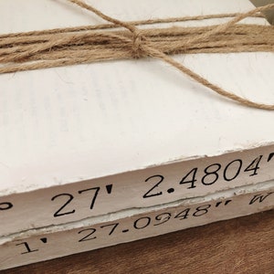 Personalized Book Stack | Stacked Book Set | Stamped Books | Rustic ...