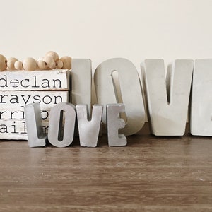 Large Cement Letters Big Concrete Initials Cement Alphabet Custom ...