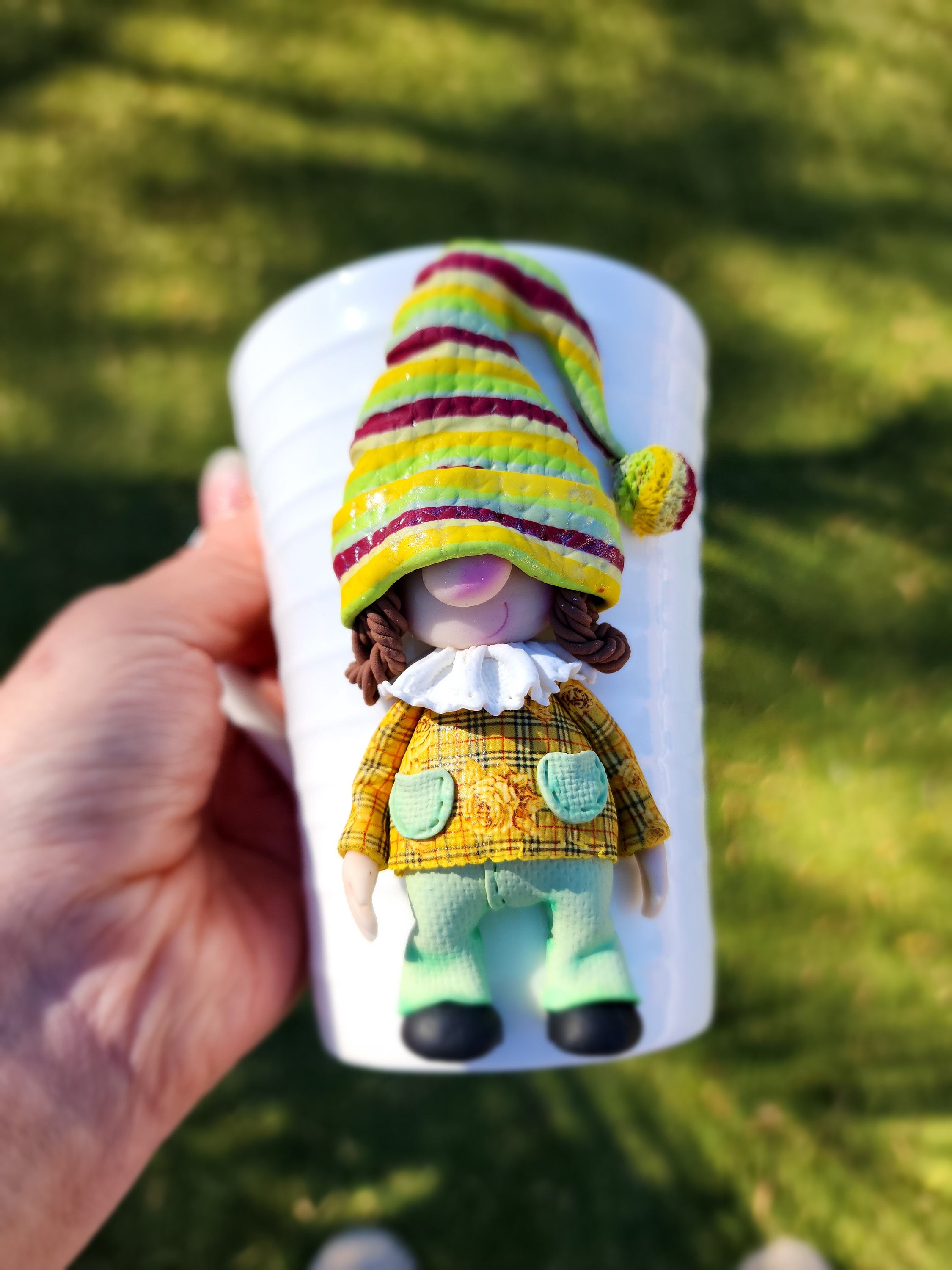 Gnome on a Mug. Cute Gnome Design on a Coffee Mug. Unique Gift Ideas ...