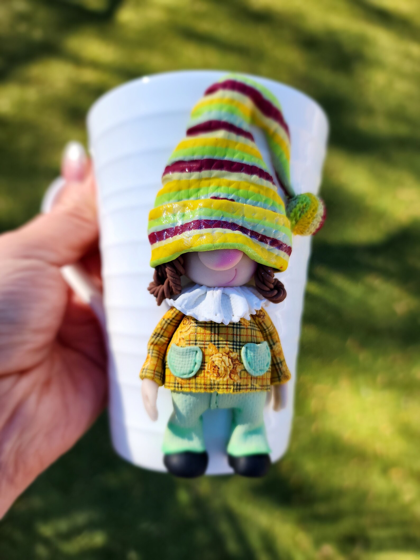 Gnome on a Mug. Cute Gnome Design on a Coffee Mug. Unique Gift Ideas ...