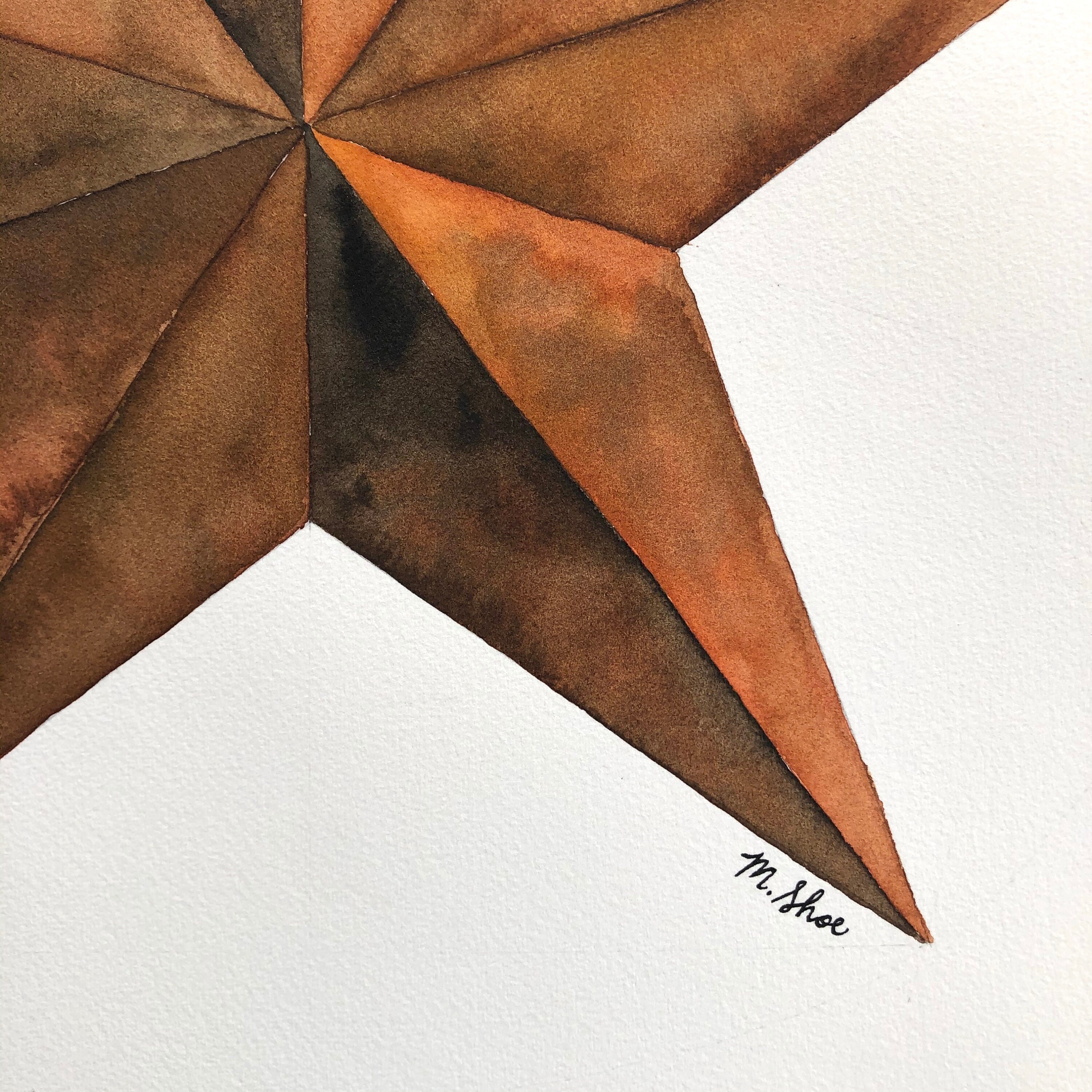 Rusty Star Watercolor Print, Rustic Decor, Wall Art, Farmhouse Decor ...