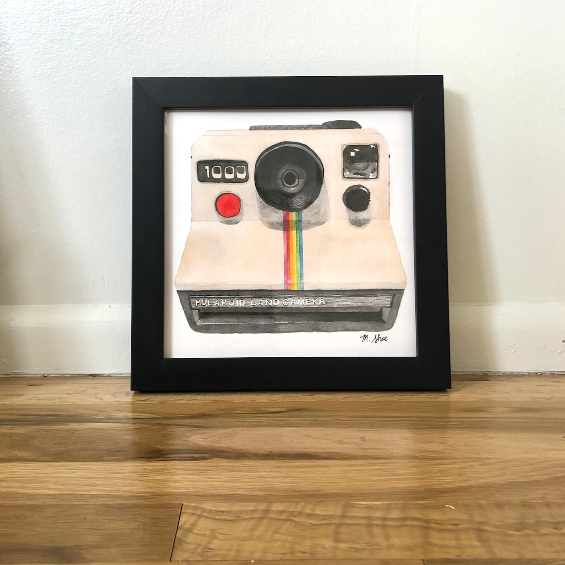Polaroid Watercolor Print Polaroid Art Print Wall Art Wall - Etsy