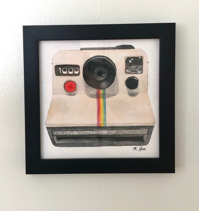 Polaroid Watercolor Print Polaroid Art Print Wall Art Wall - Etsy