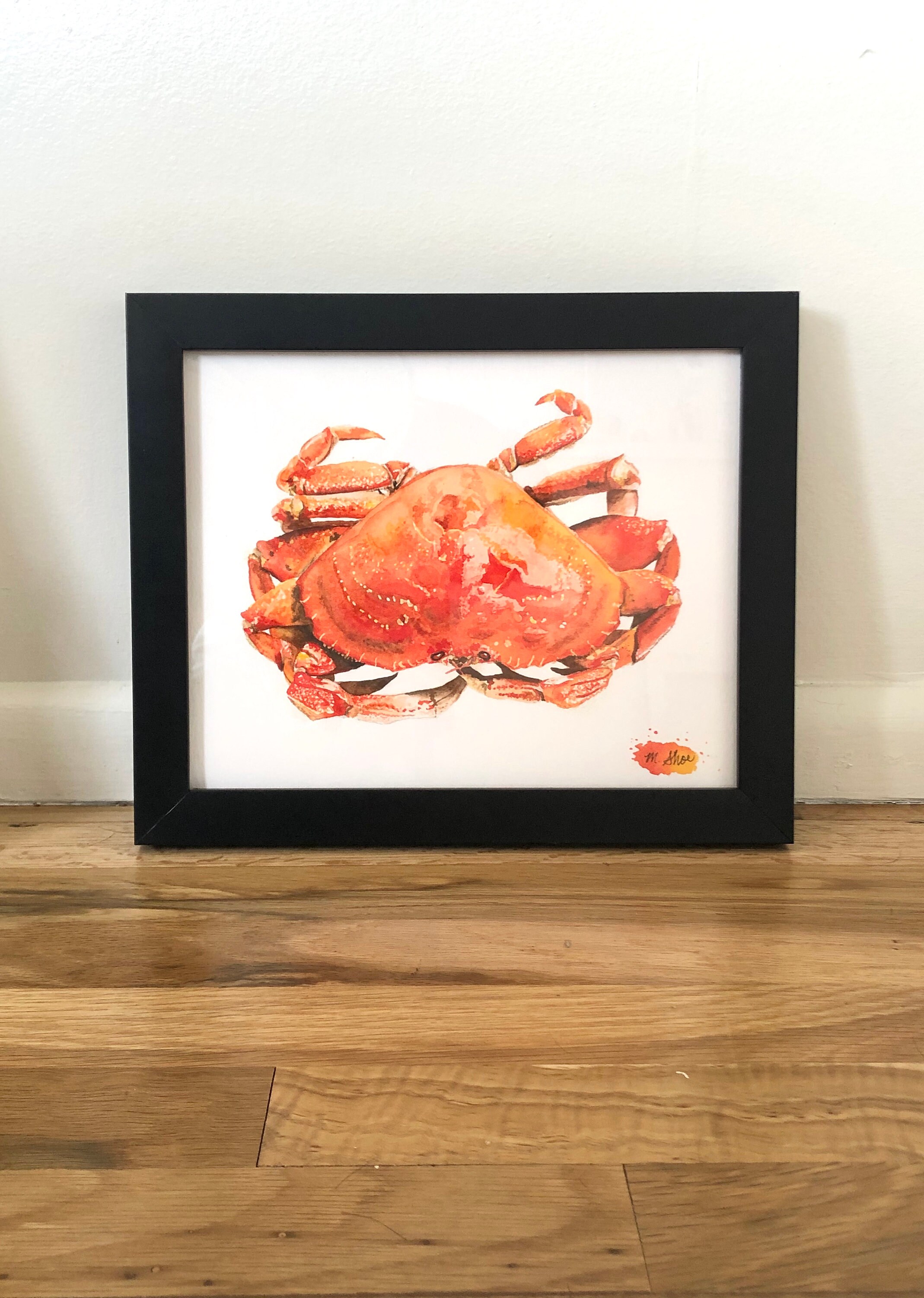 Crab Watercolor Print, Crab Print, Nautical Print, Watercolor Print ...