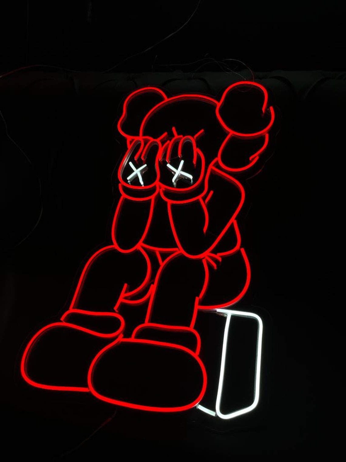 Kaws Companion Neon Sign, Kaws Companion Neon Sign Bedroom, Kaws ...