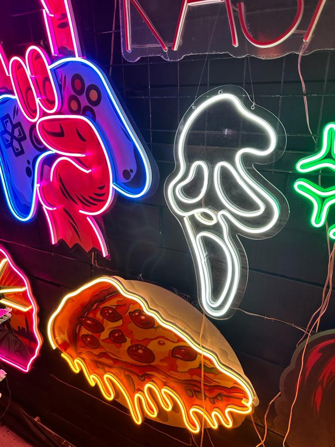 Scream Neon Sign, Ghost Neon Sign Bedroom, Scream Light Decor ...