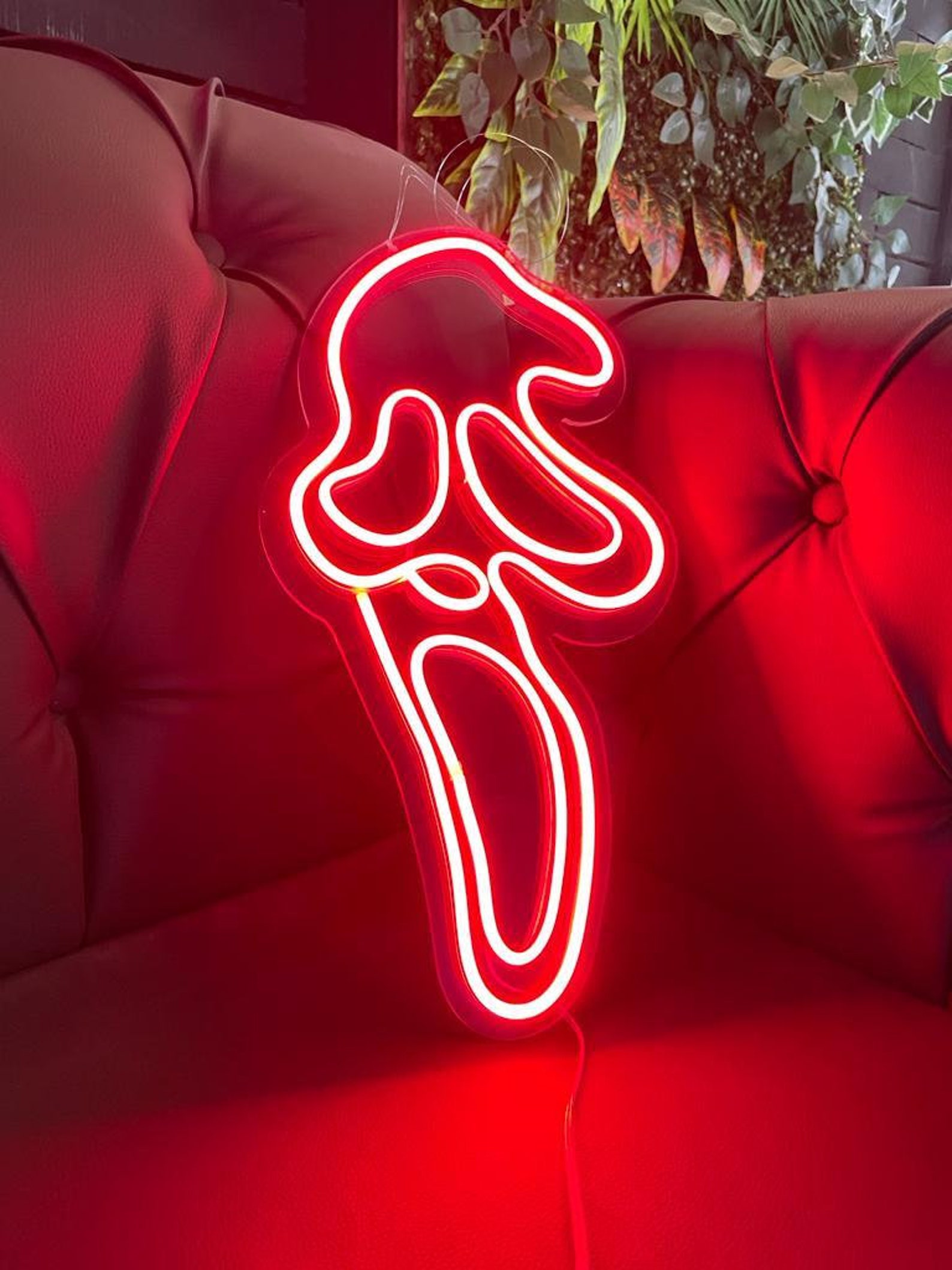 Scream Neon Sign, Ghost Neon Sign Bedroom, Scream Light Decor ...