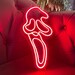 Scream Neon Sign, Ghost Neon Sign Bedroom, Scream Light Decor ...