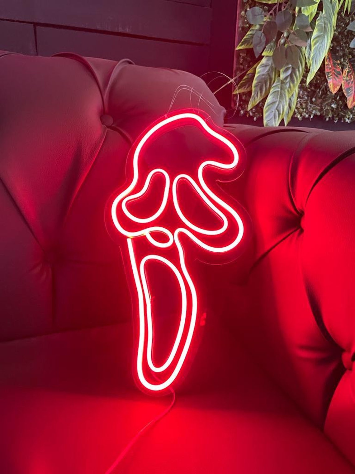 Scream Neon Sign, Ghost Neon Sign Bedroom, Scream Light Decor ...