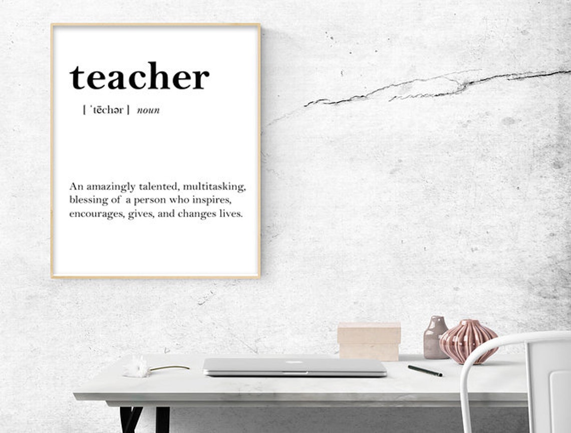 Teacher Definition Printable Instant Download Poster Word - Etsy