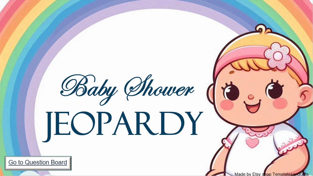 Baby Shower Game Jeopardy Interactive Activity Virtual or in Person ...