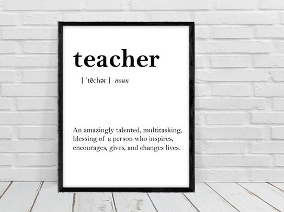 Teacher Definition Printable Instant Download Poster Word - Etsy