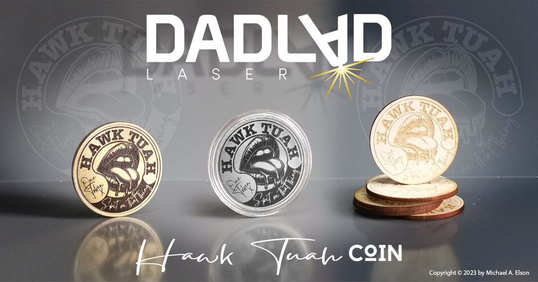 Hawk Tuah Girl Spits on That Thing for Him Perfect Golden Gift Token or ...