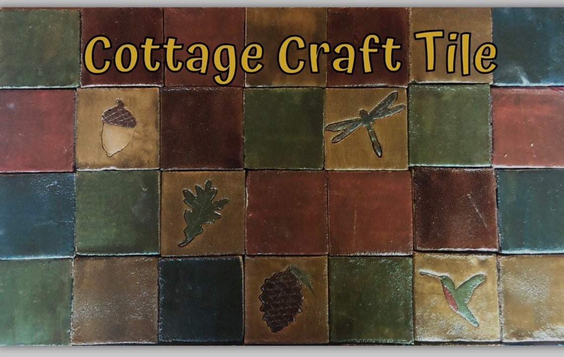 4x4 Oak Leaf Acorn Decorative Accent Wall Tile by Cottage Craft Tile - Etsy