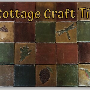 4x4 Oak Leaf Acorn Decorative Accent Wall Tile by Cottage Craft Tile - Etsy