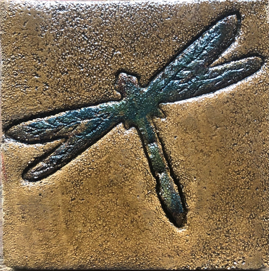 4x4 Dragonfly Tile Decorative Accent by Cottage Craft Tile - Etsy