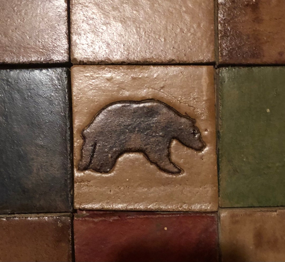 4x4 Cottage Craft Tile Brown Bear Decorative Accent Wall Tile - Etsy