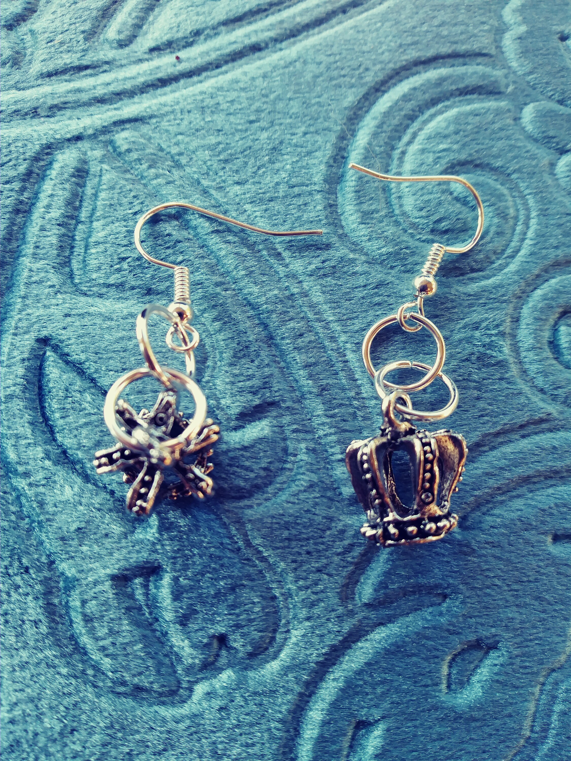 Crown Dangle Fish Hook Style Earring Set - Etsy