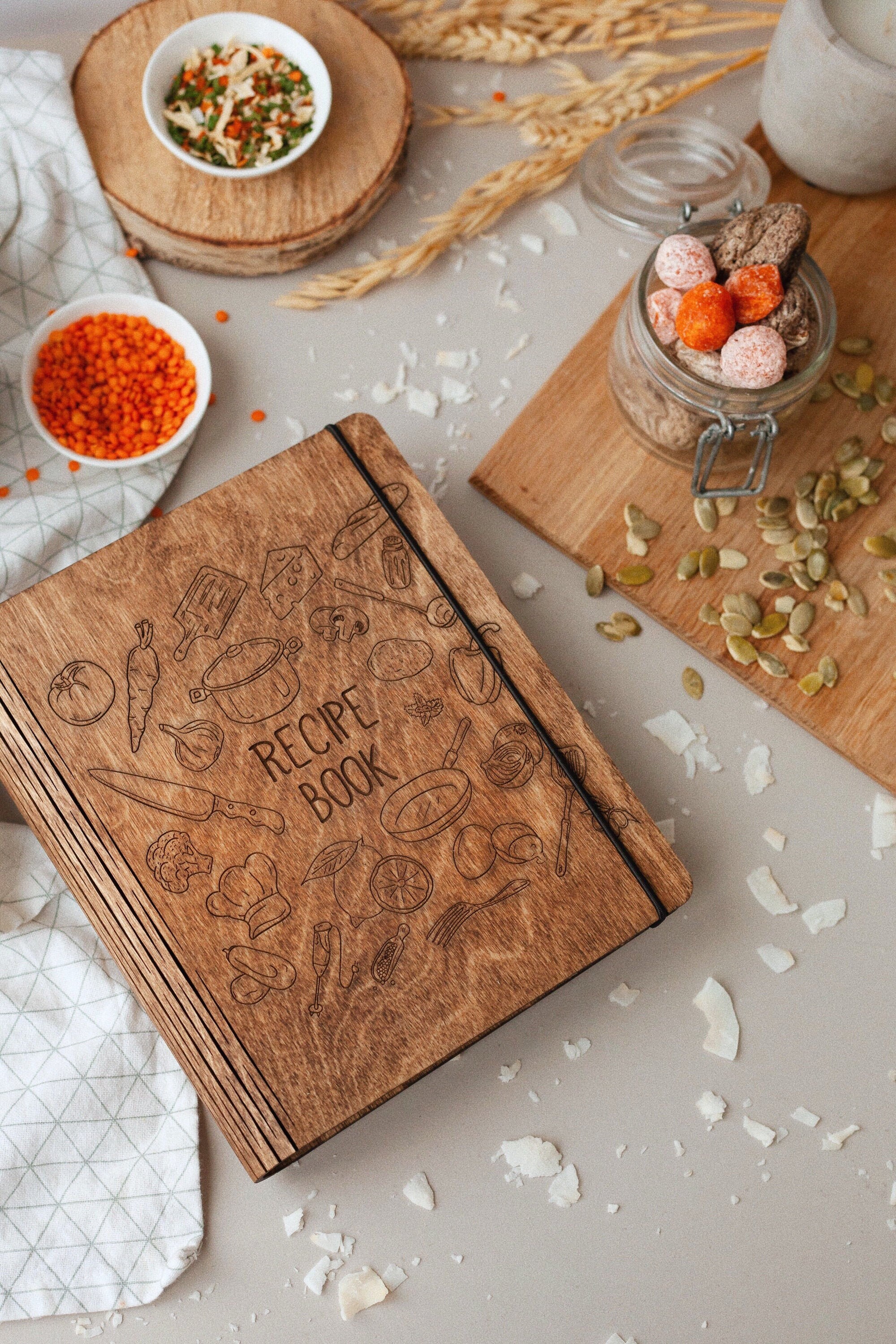 Custom Recipe Book Gift For Mom for Bride for Sister for Chef | Etsy