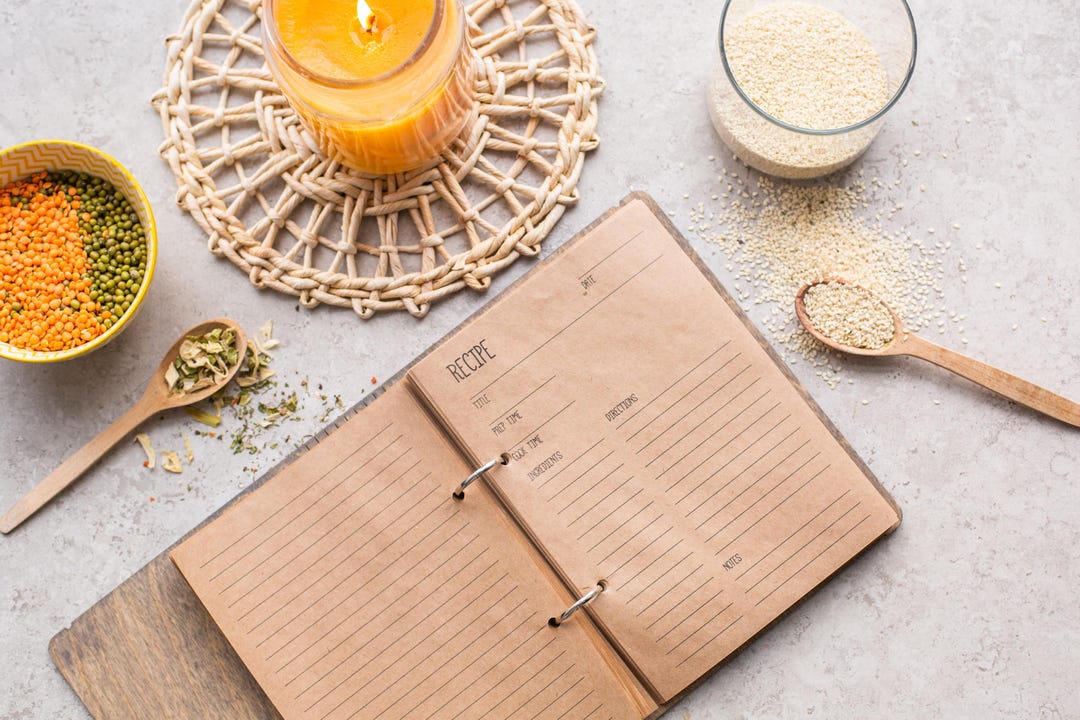 Wood Recipe Book Binder, Custom Write in Cookbook, Empty Recipe Book ...