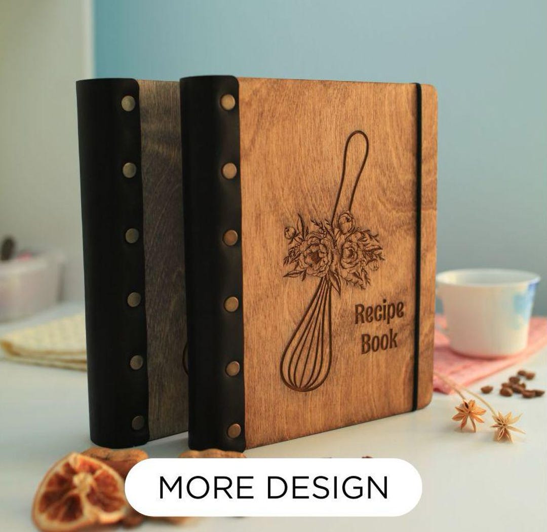 Personalized Wooden Recipe Book – Christmas Gift for Mom, Custom ...