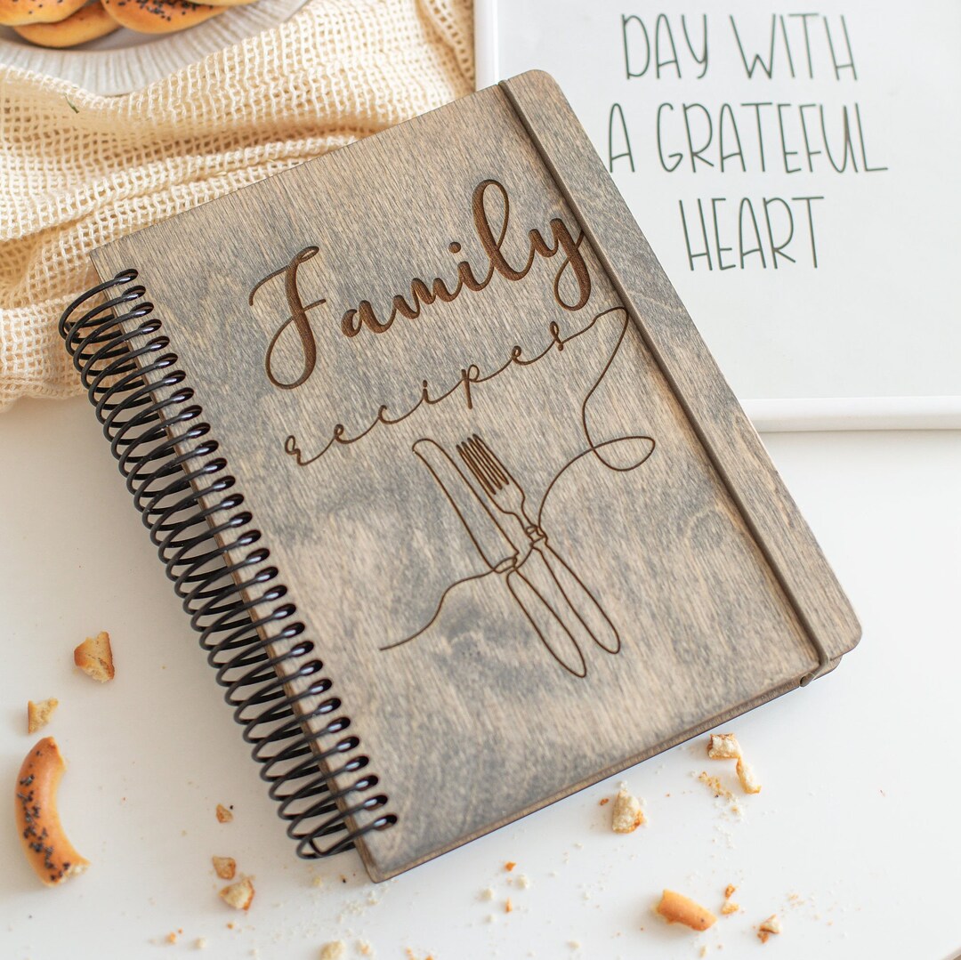 Heirloom Family Cookbook Handcrafted Spiral Custom Recipe Journal ...