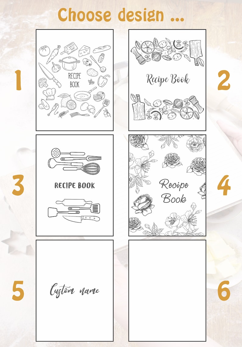 Custom recipe journal Gift for mom recipe book chef | Etsy