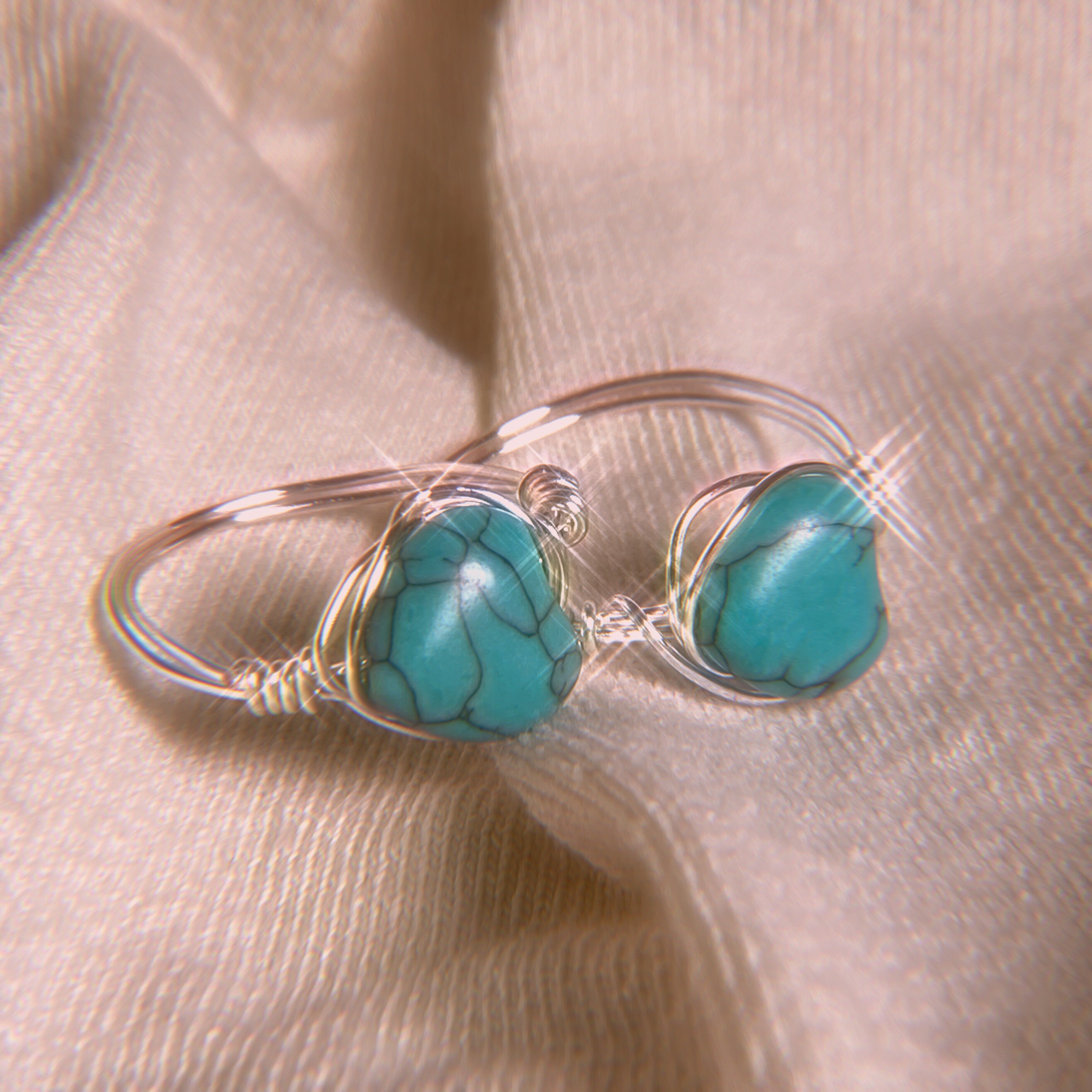 Handmade turquoise gemstone ring - Etsy.de