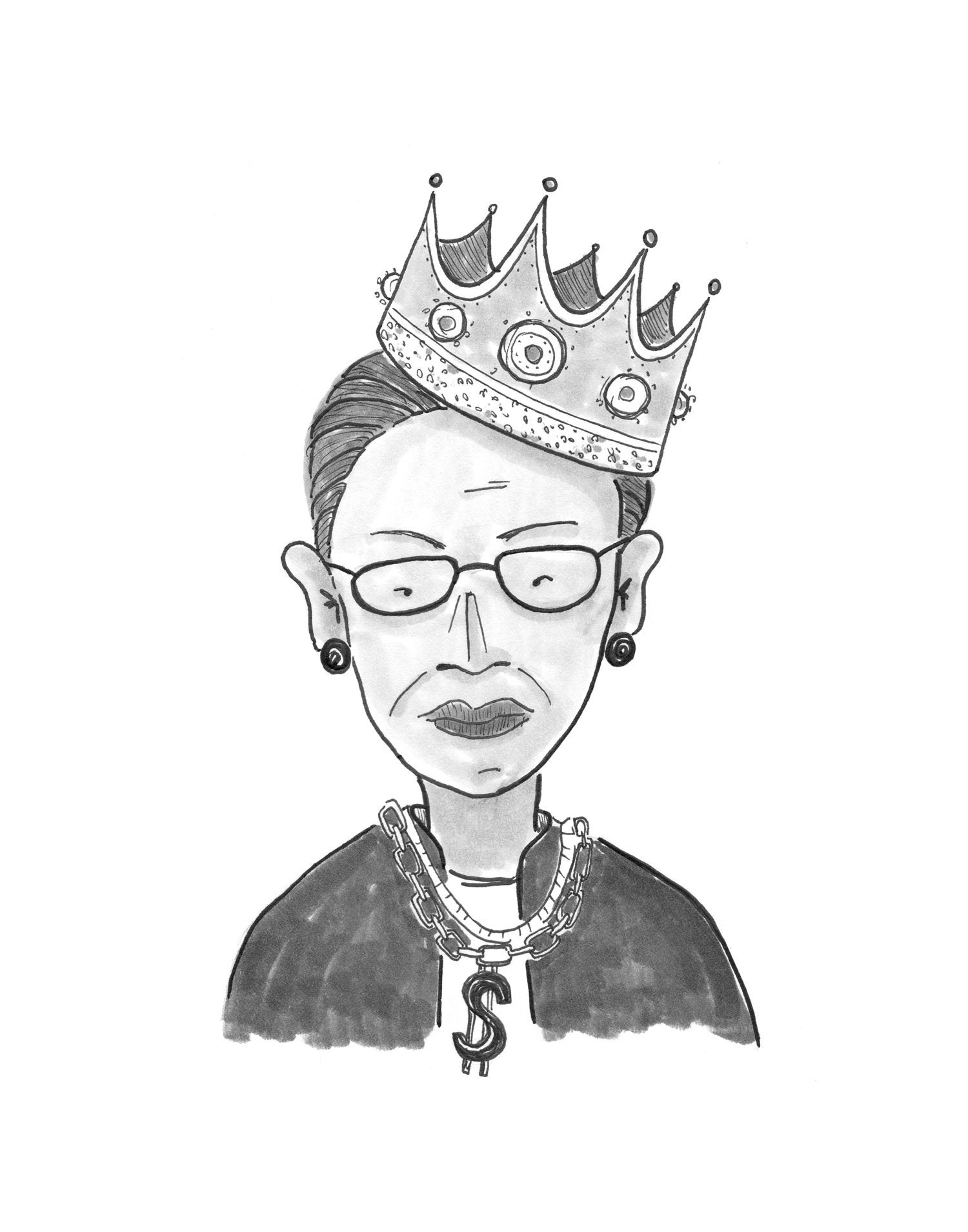 Notorious RBG Illustration Art Print - Etsy