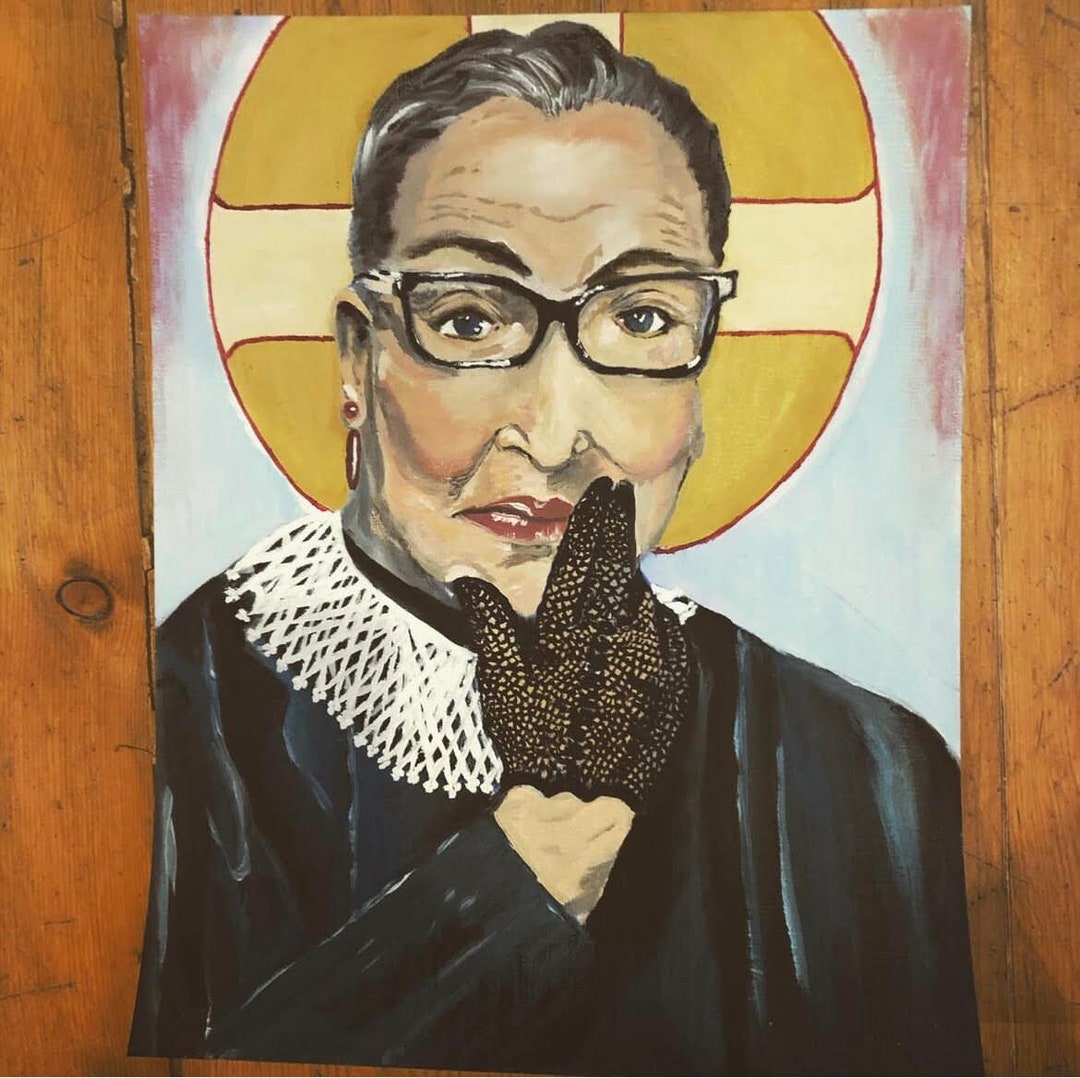 Ruth Bader Ginsburg Oil Painting - Etsy