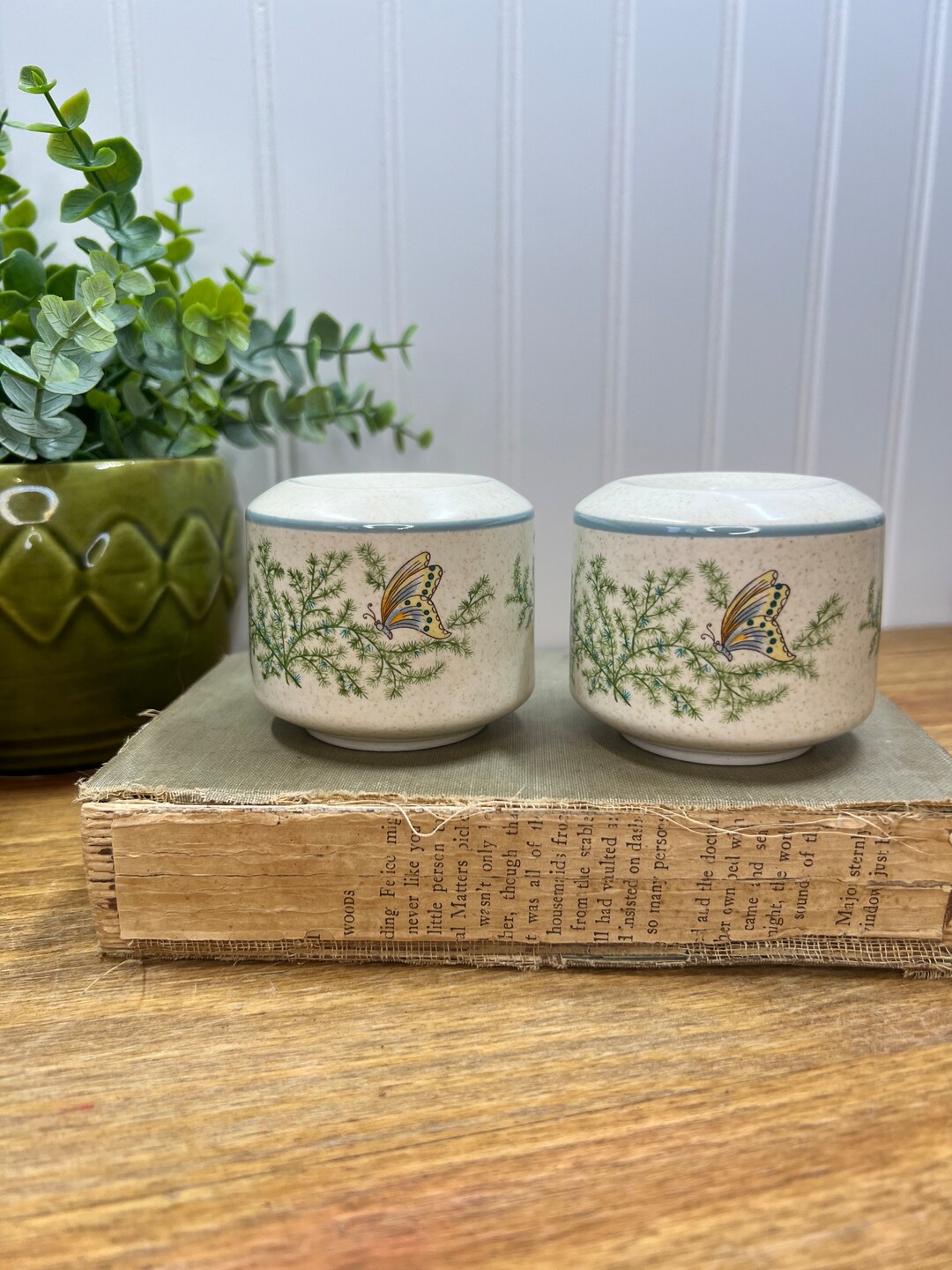 Lenox Temper Ware Fancy Free Butterfly and Fern Salt and Pepper Shaker ...