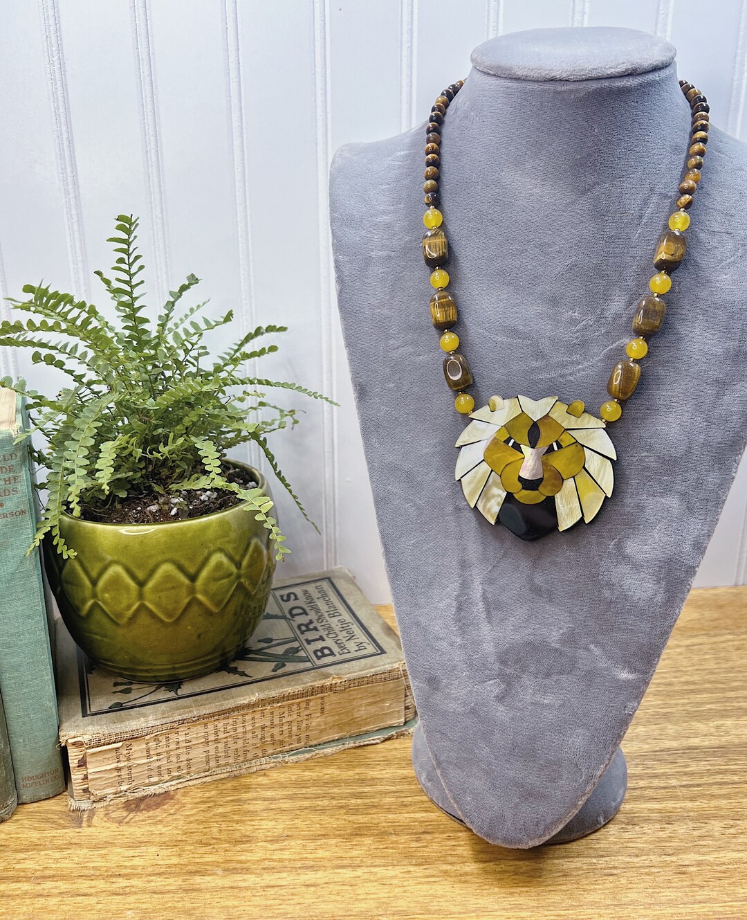 Vintage Lee Sands Lion Pendant Necklace - Etsy